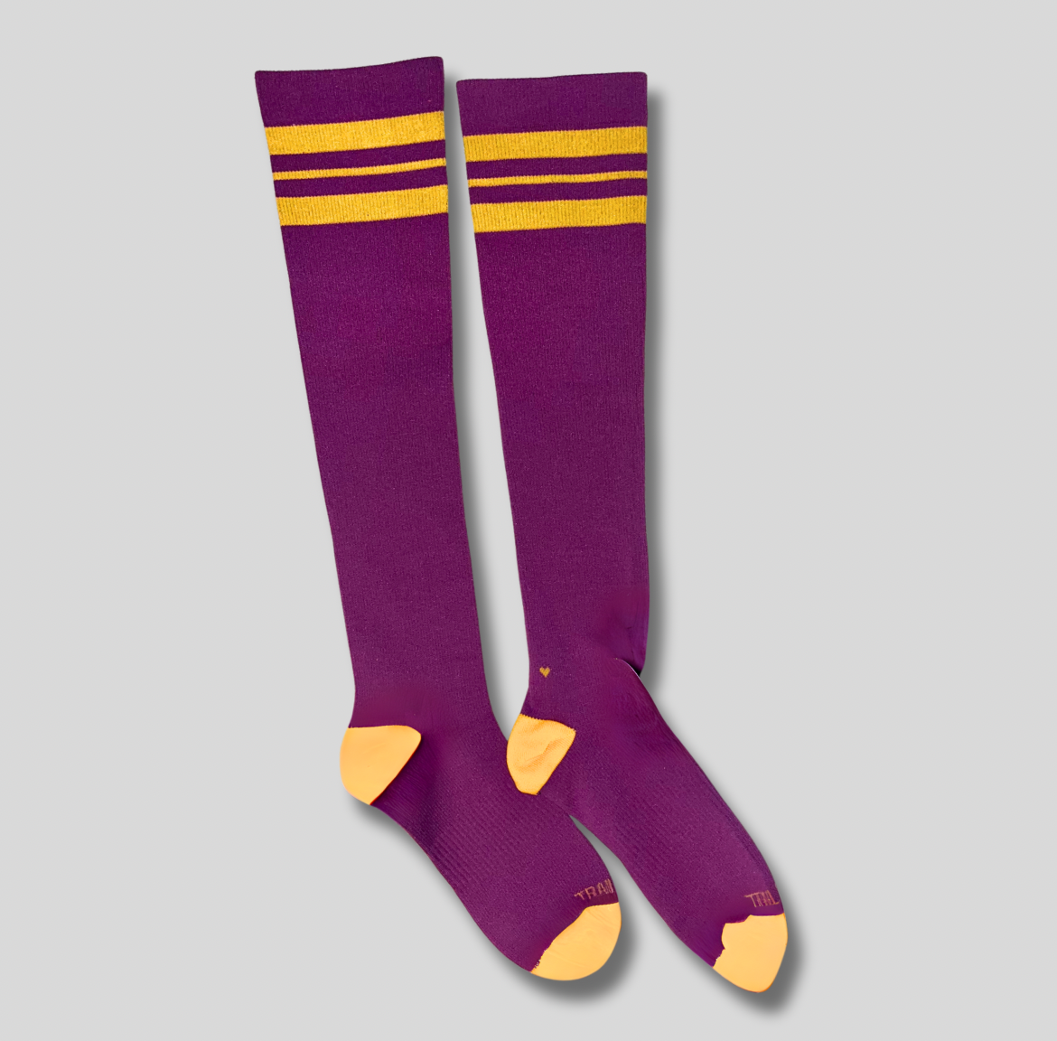 Purple and Gold Compression Socks – Be Light Compression